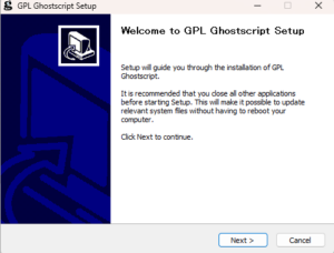 Ghostscriptインストール - AKJPプロンプト